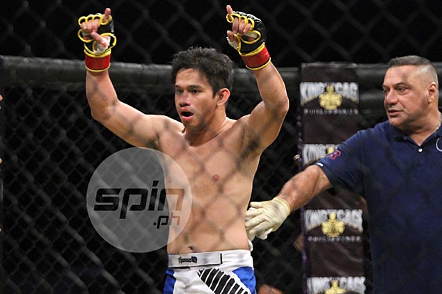 Birthday boy Tiongson gifts self with KO win in King of Cage card
