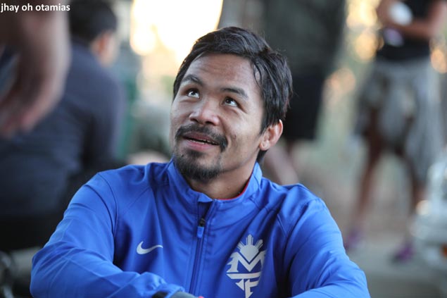 Pacquiao has hands full in first day of sparring